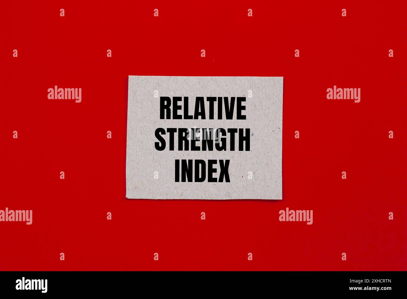 Relative strength index message written on paper piece with red ...
