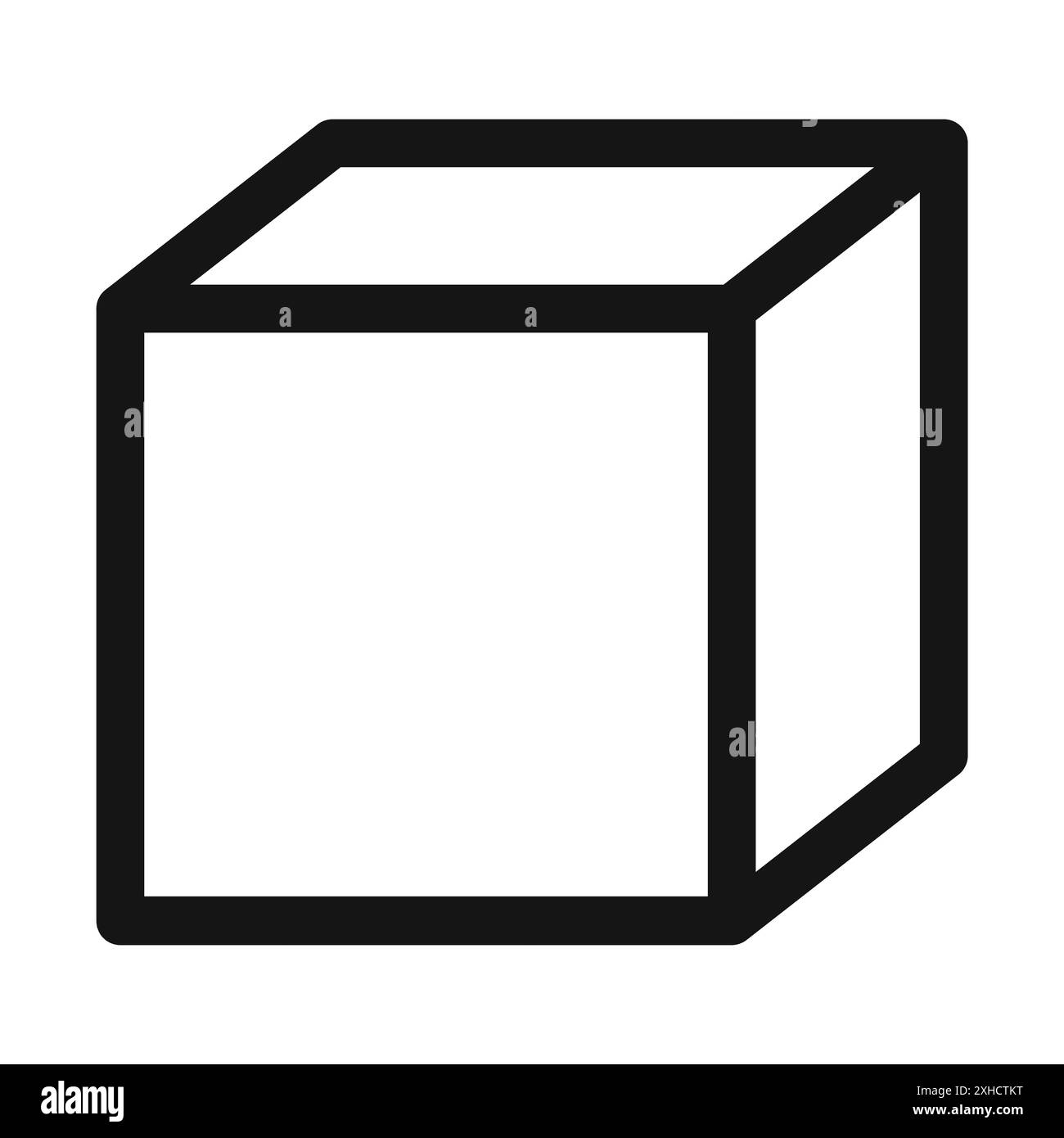 Cube icon Vector symbol or sign set collection in black and white ...