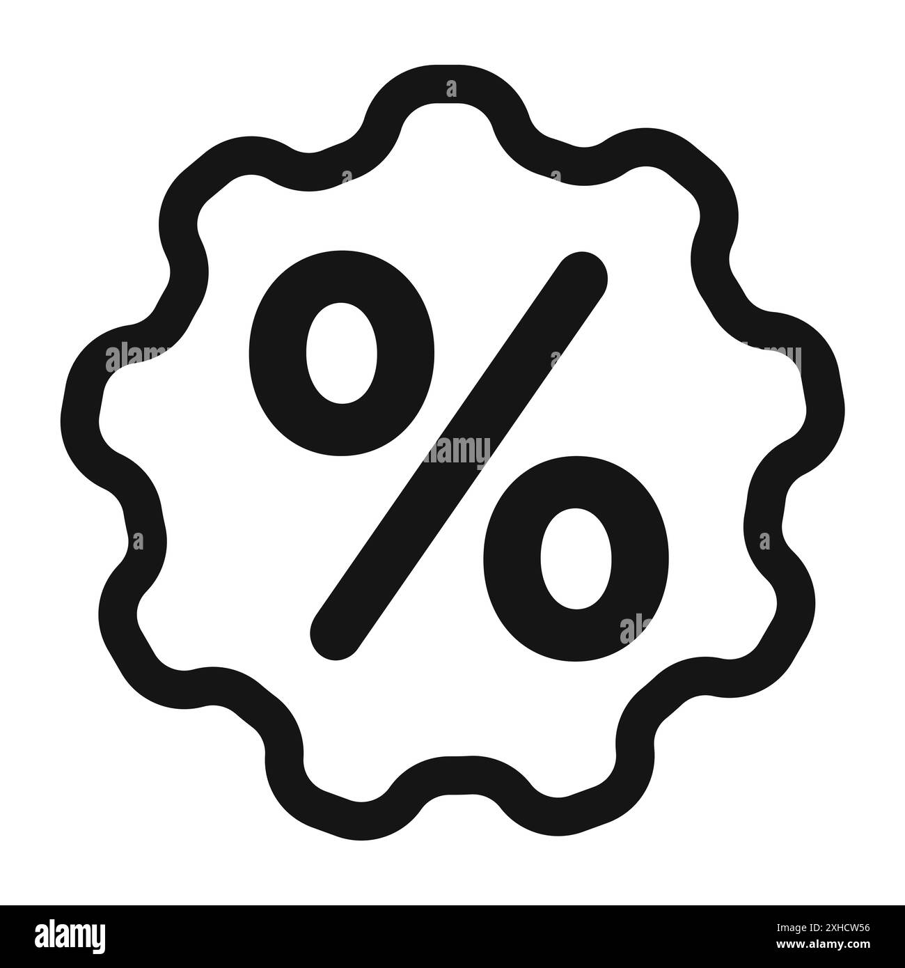 Discount icon Vector symbol or sign set collection in black and white ...