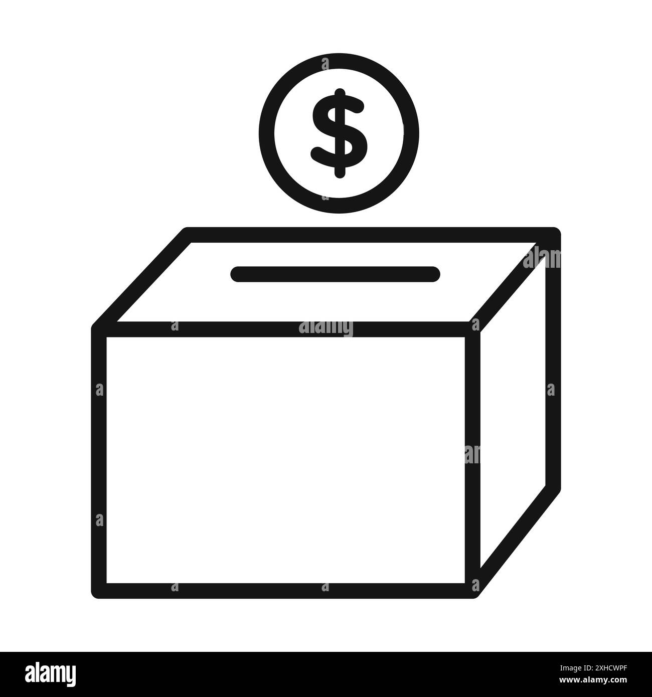 Donate icon Vector symbol or sign set collection in black and white ...