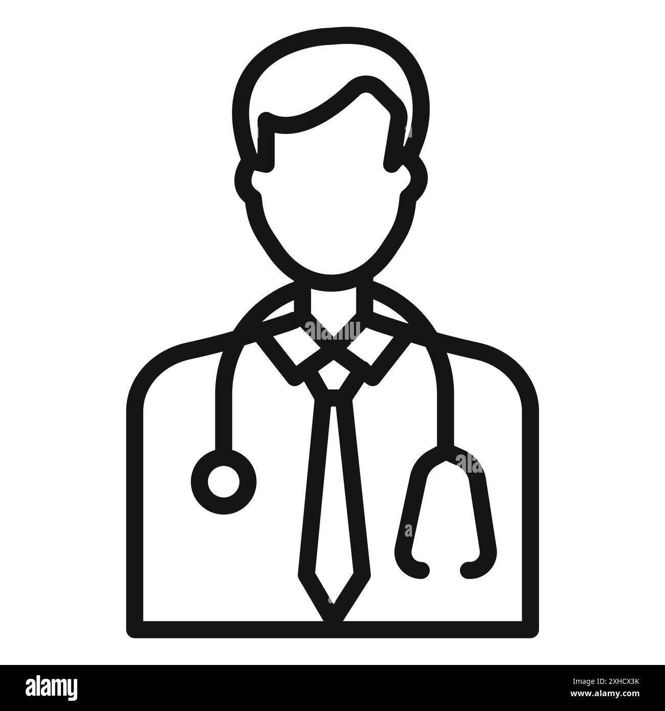 Doctor icon Vector symbol or sign set collection in black and white ...