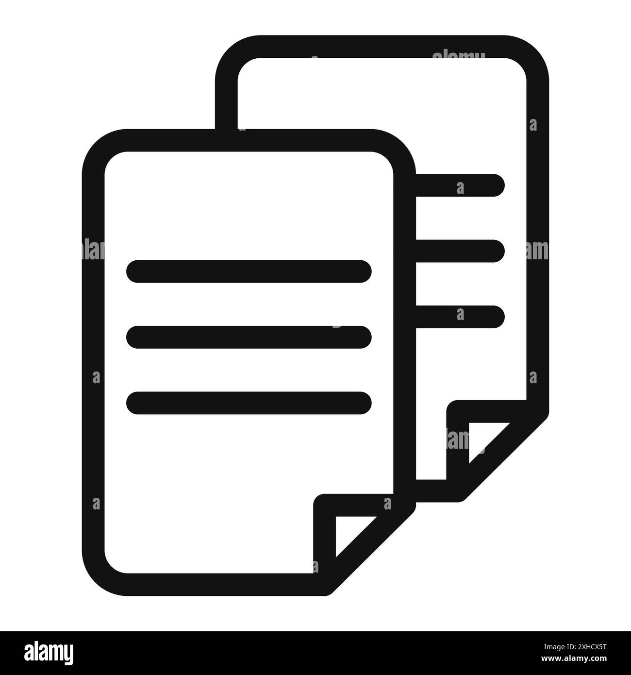 Duplicate icon logo sign vector outline in black and white color Stock Vector Image & Art - Alamy