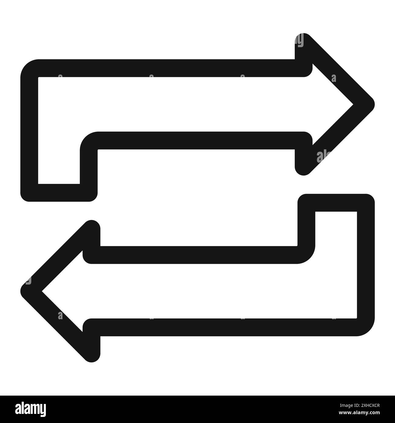 Exchange icon Vector symbol or sign set collection in black and white ...