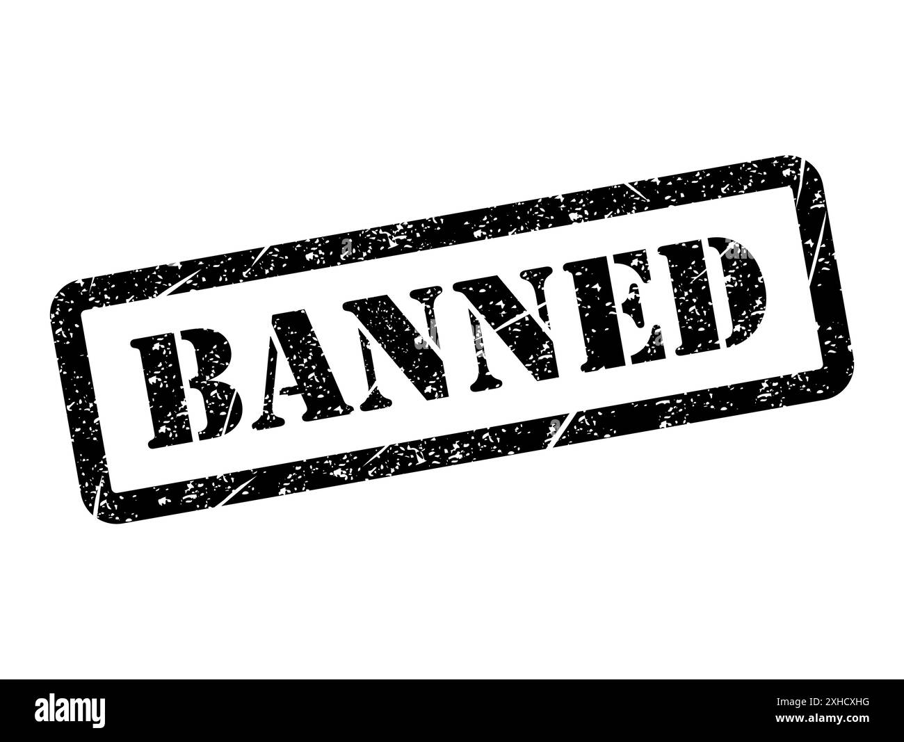 Banned stamp symbol, label sticker sign button, text banner vector ...