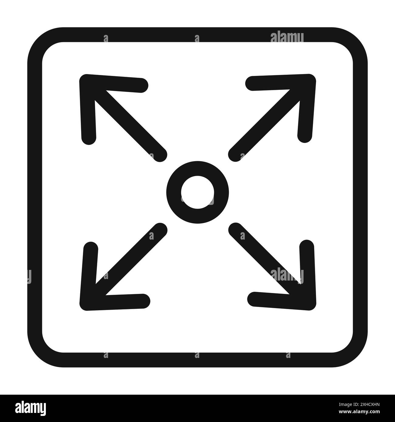 Expand arrows icon Vector symbol or sign set collection in black and ...