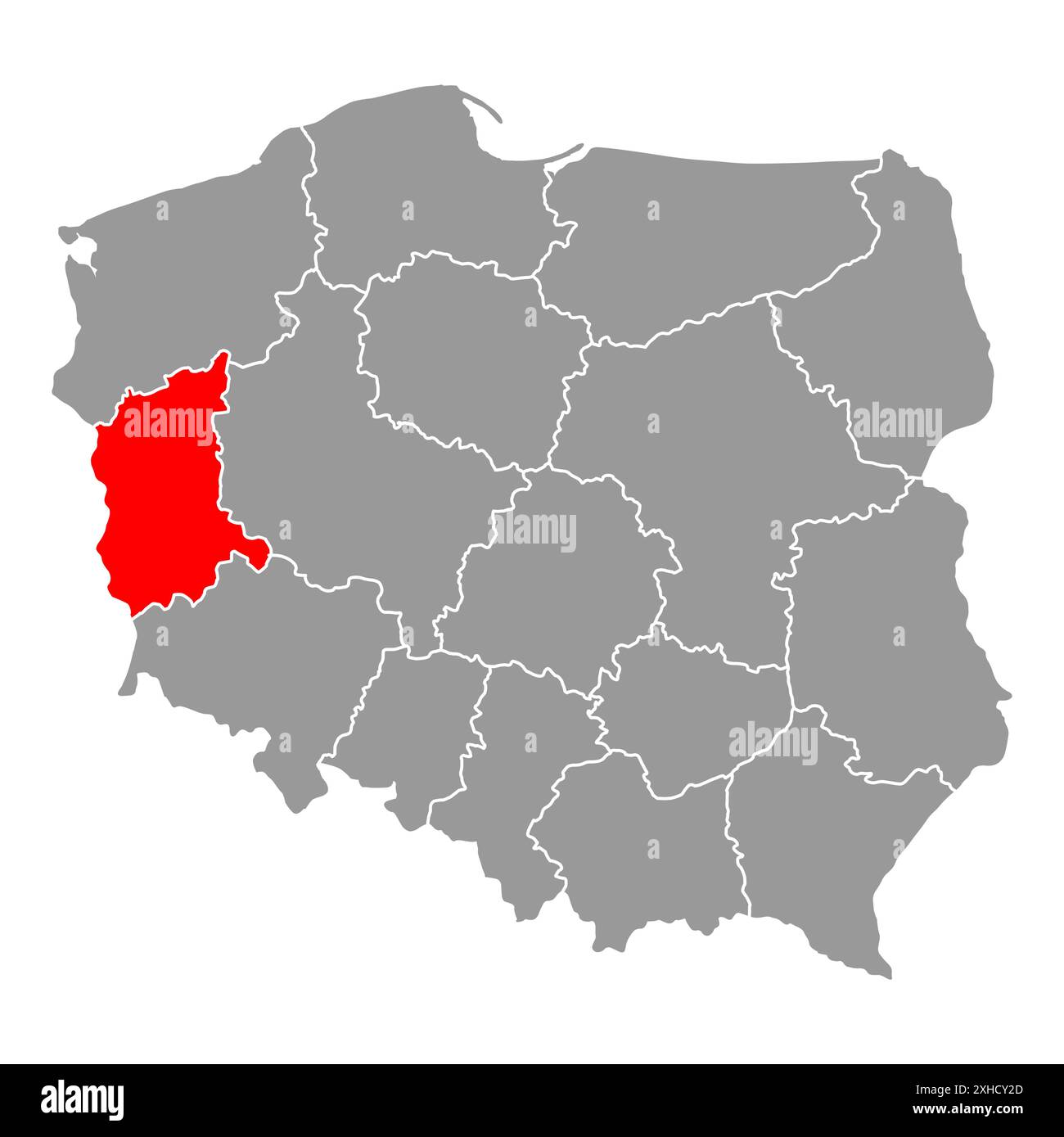 Lubusz map hi-res stock photography and images - Alamy