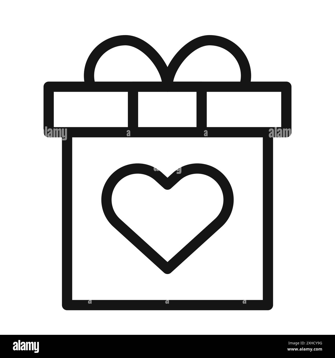 Gift icon Vector symbol or sign set collection in black and white ...