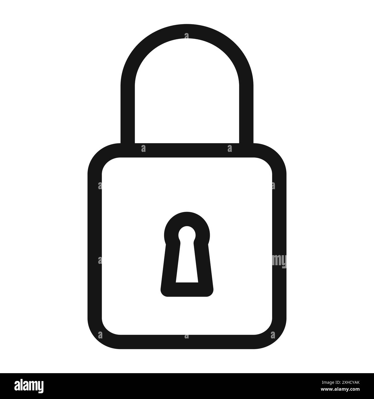 Lock icon Vector symbol or sign set collection in black and white ...