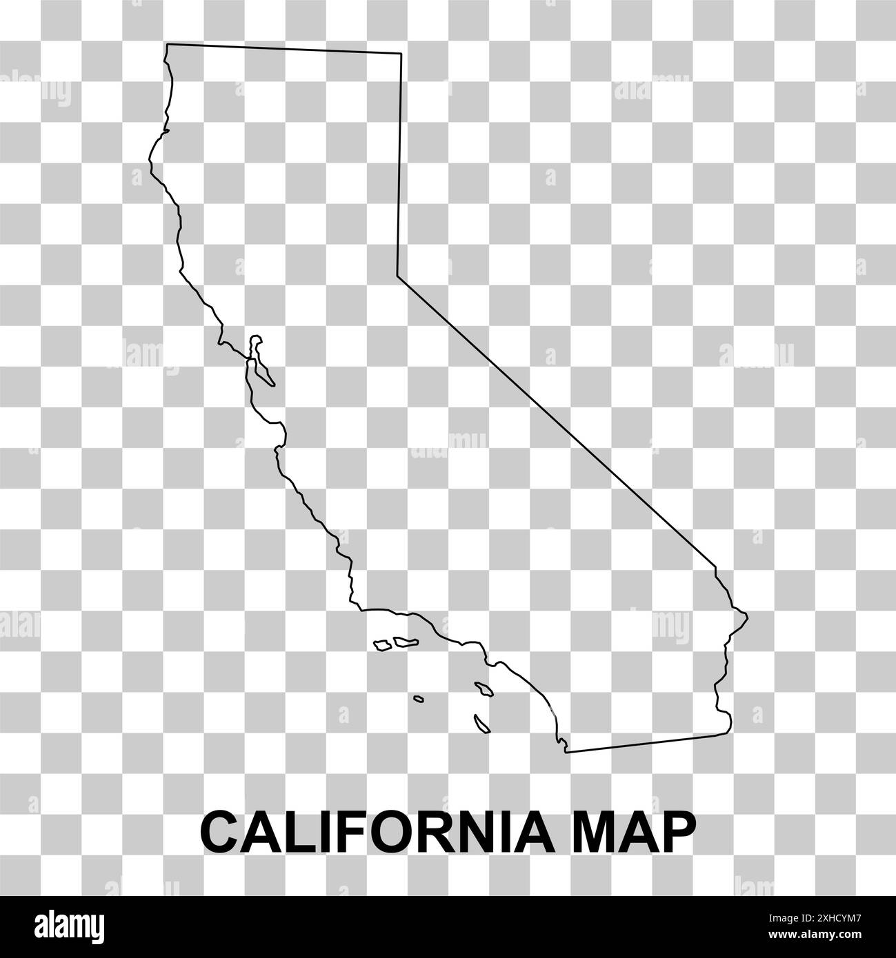 California map shape, united states of america. Flat concept icon ...