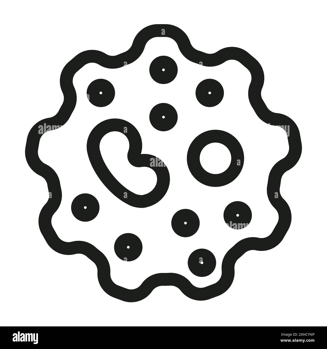 Microorganism icon Vector symbol or sign set collection in black and ...