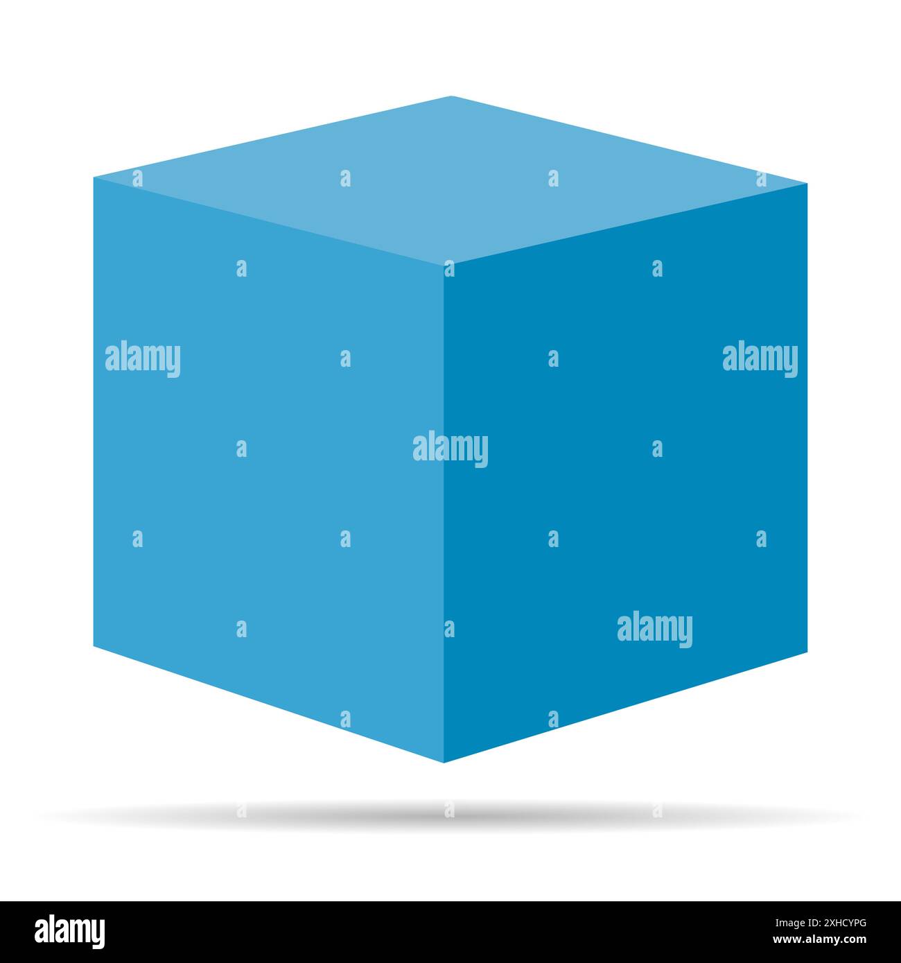 Isometric cube design, web modern concept shadow icon, geometric shape ...