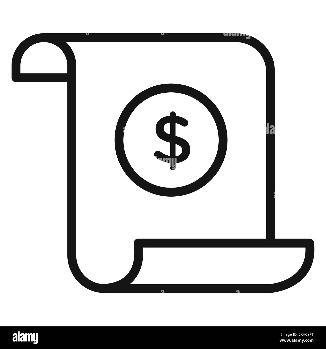 Invoice icon Vector symbol or sign set collection in black and white ...