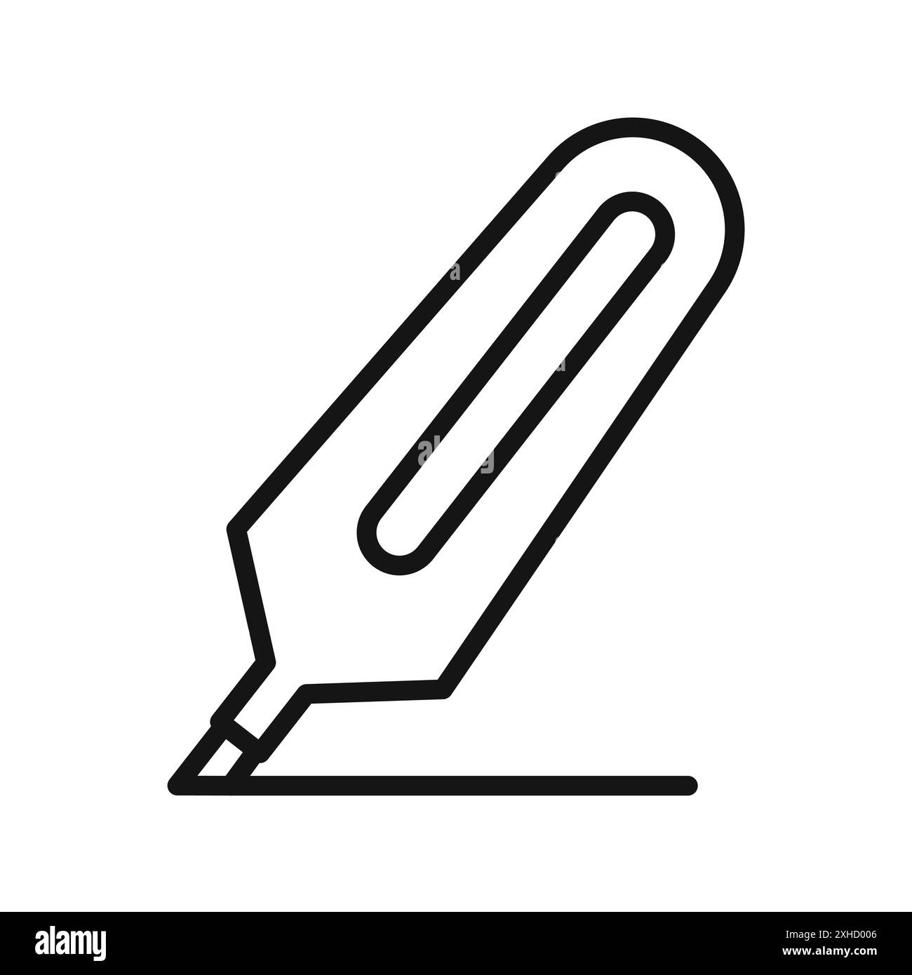 Highlighter icon Vector symbol or sign set collection in black and ...