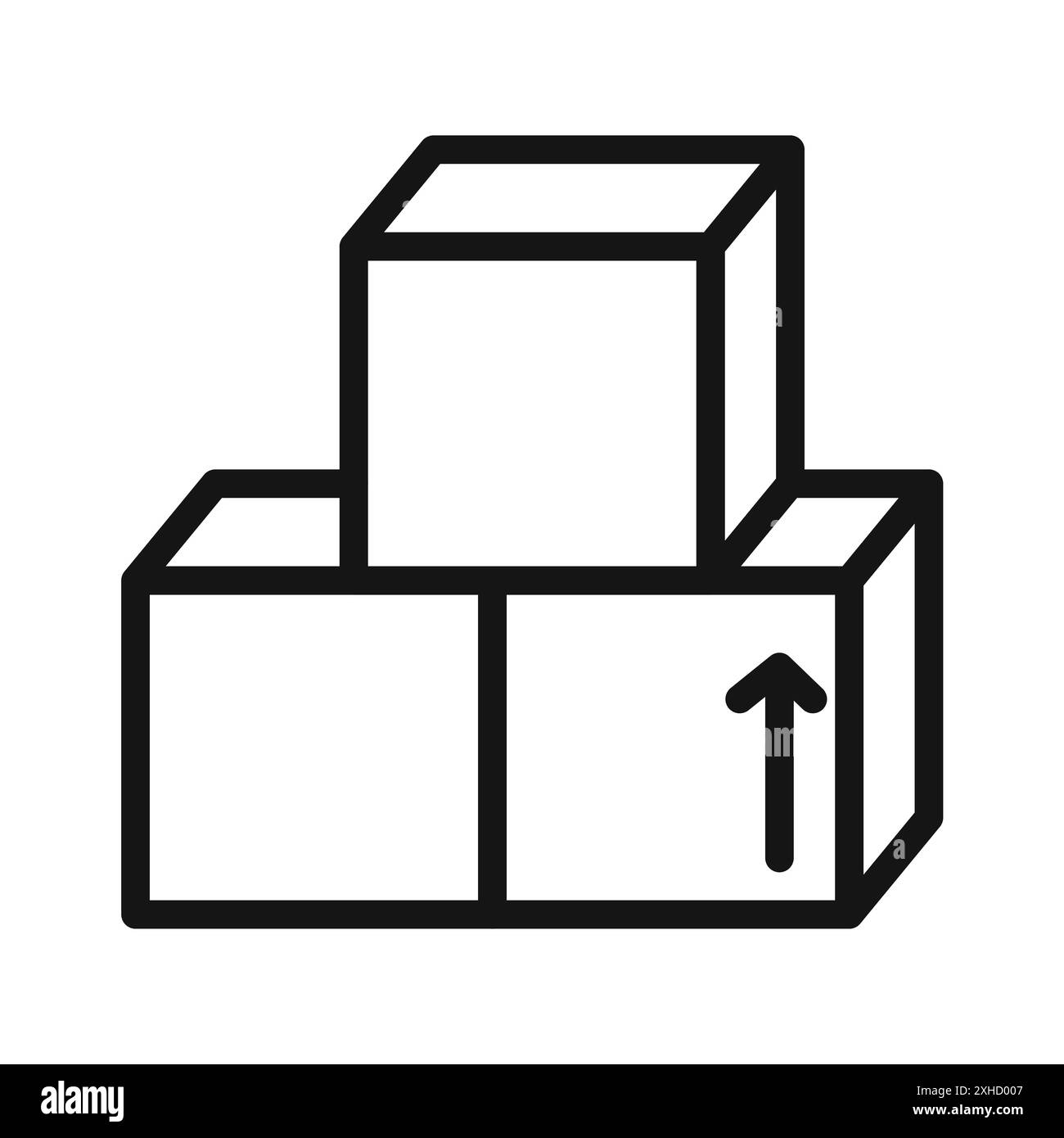 Inventory icon Vector symbol or sign set collection in black and white ...