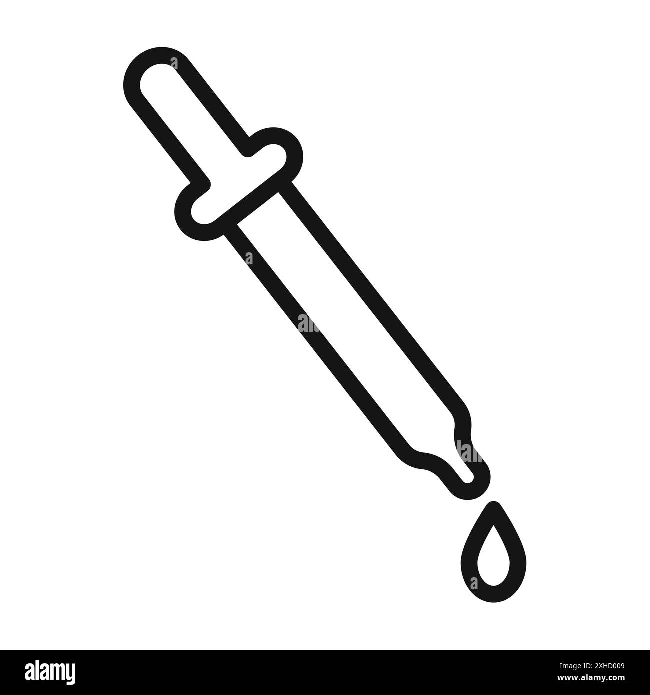 Eye dropper icon Vector symbol or sign set collection in black and white outline Stock Vector ...