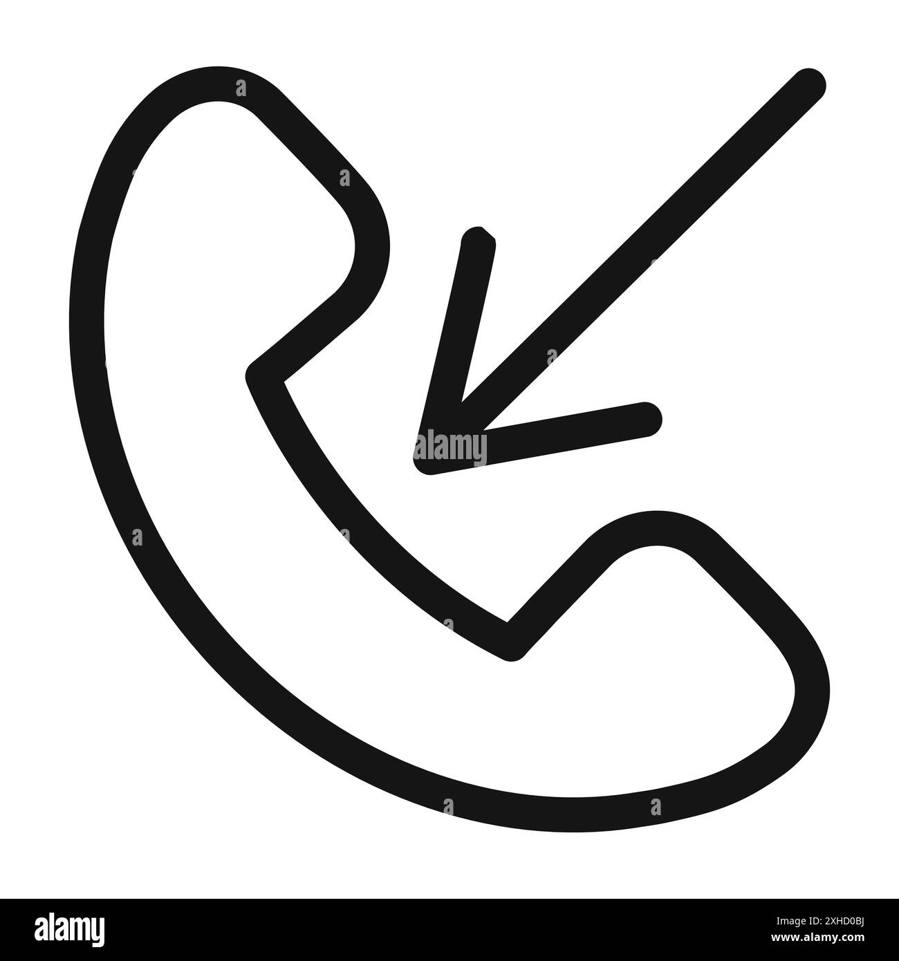 Incoming Call icon Vector symbol or sign set collection in black and ...