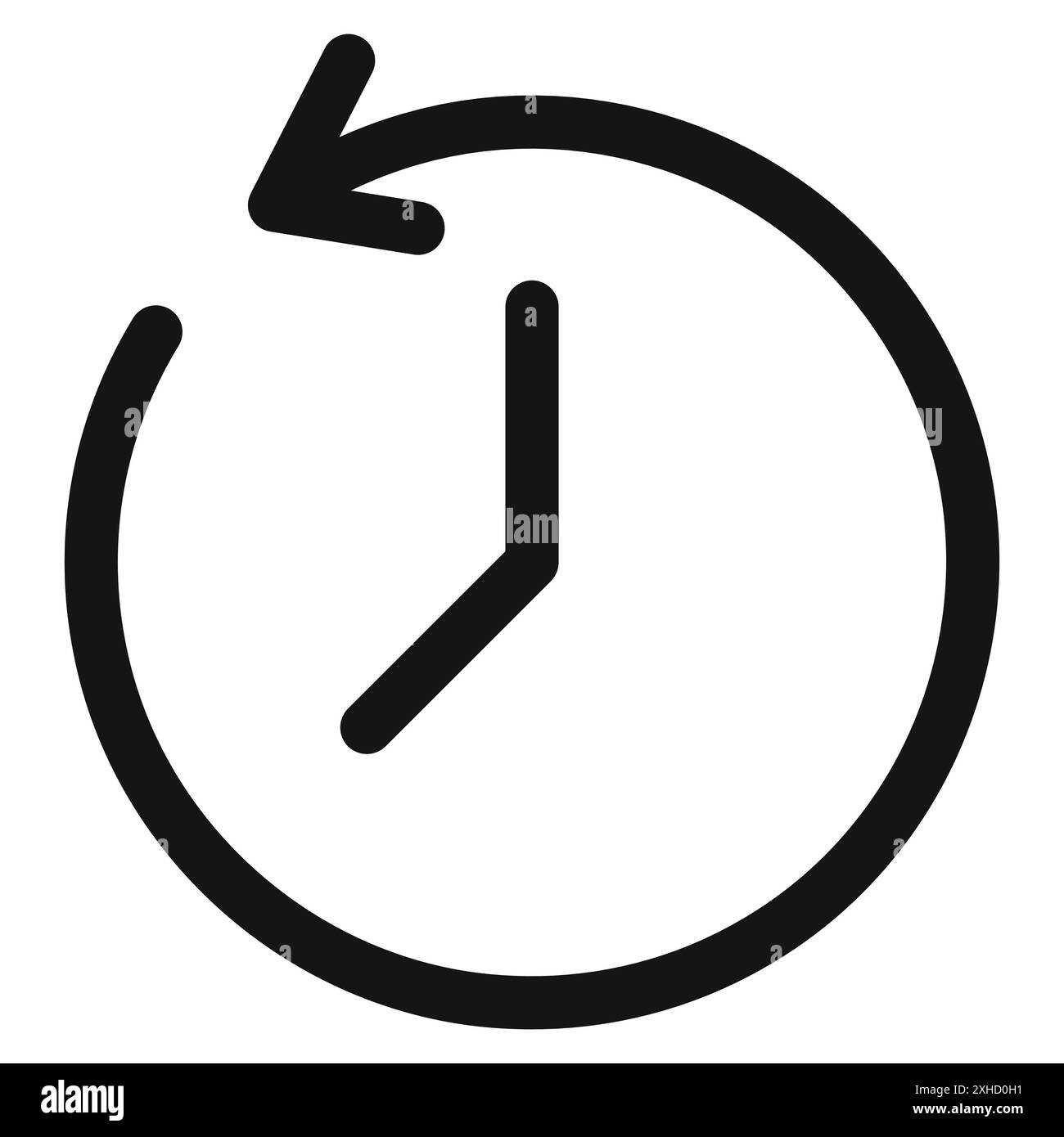 Past time icon Vector symbol or sign set collection in black and white ...