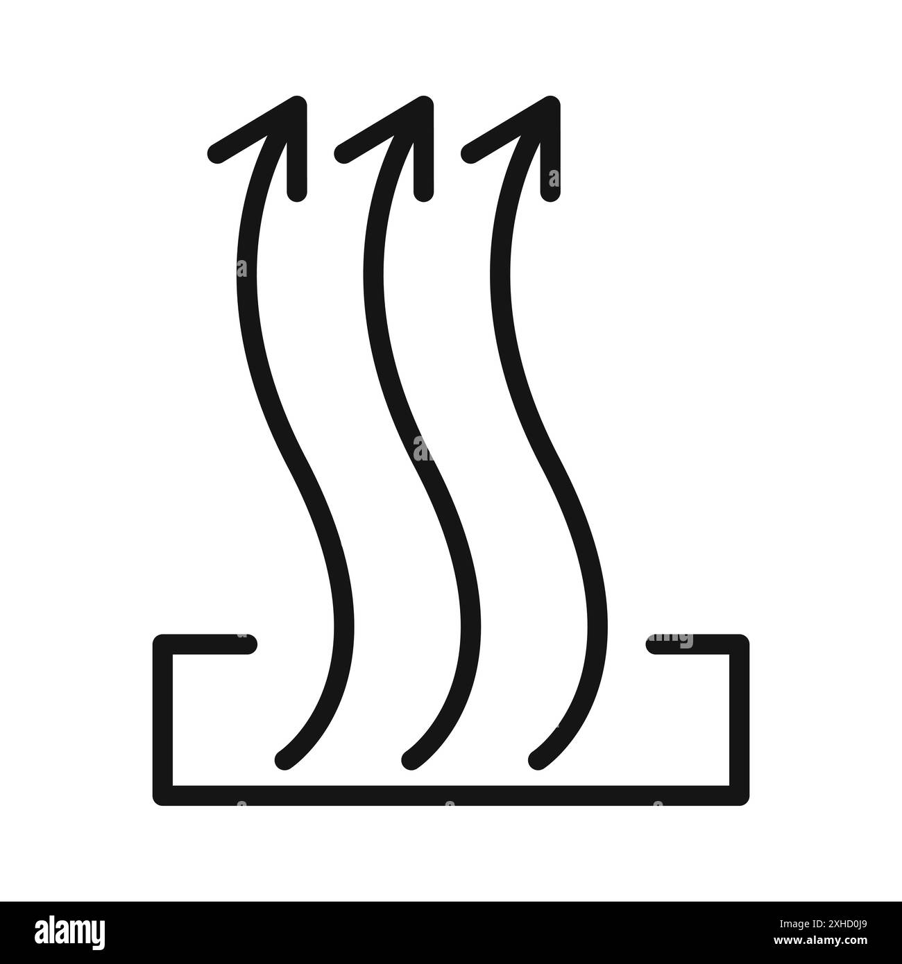 Heat icon Vector symbol or sign set collection in black and white ...