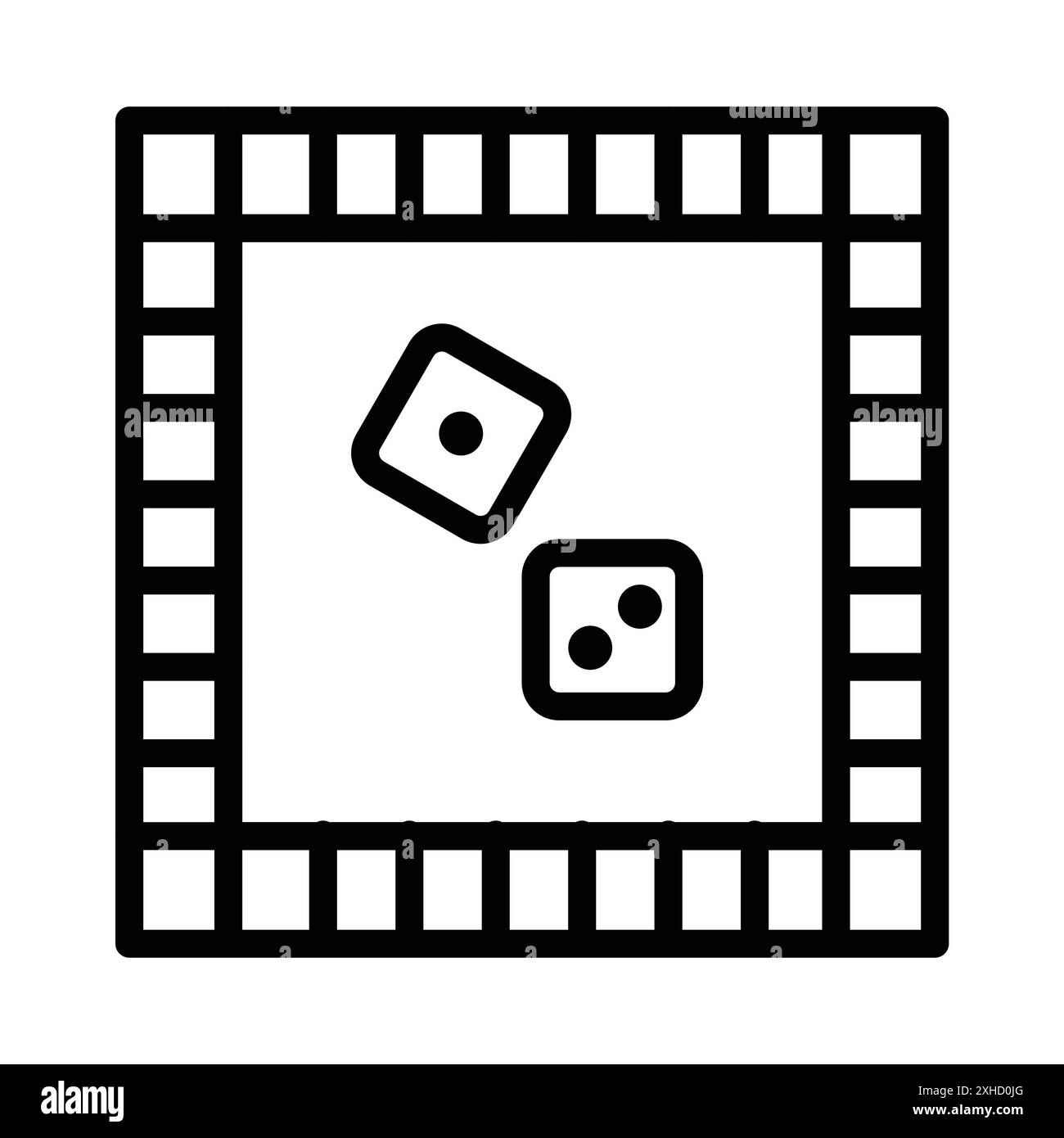 Game Board Icon Vector Symbol Or Sign Set Collection In Black And White Outline Stock Vector