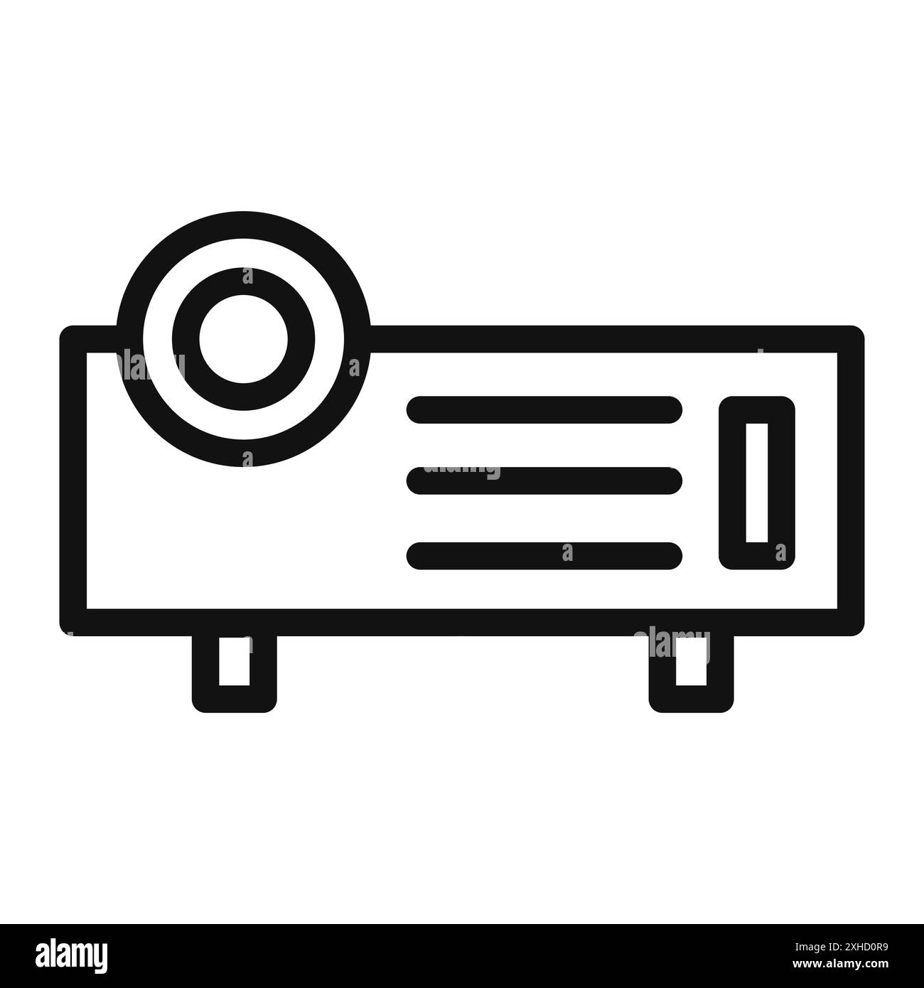 Projector Icon Vector Symbol Or Sign Set Collection In Black And White