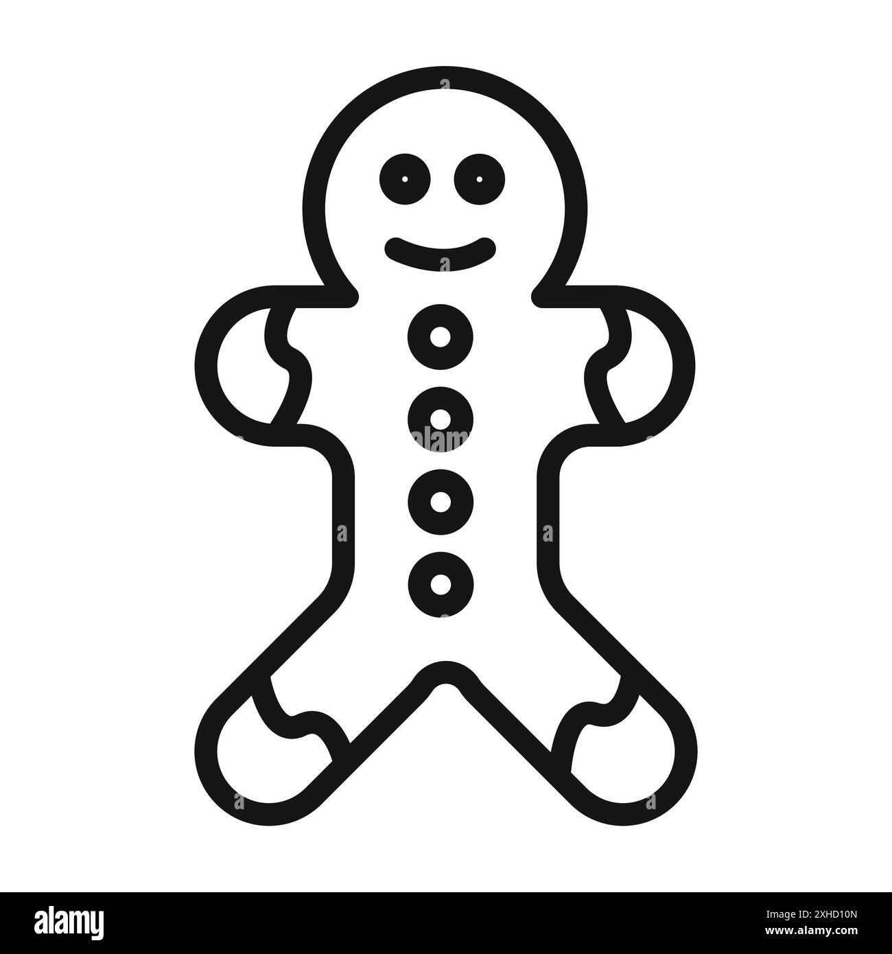 Gingerbread man icon Vector symbol or sign set collection in black and ...
