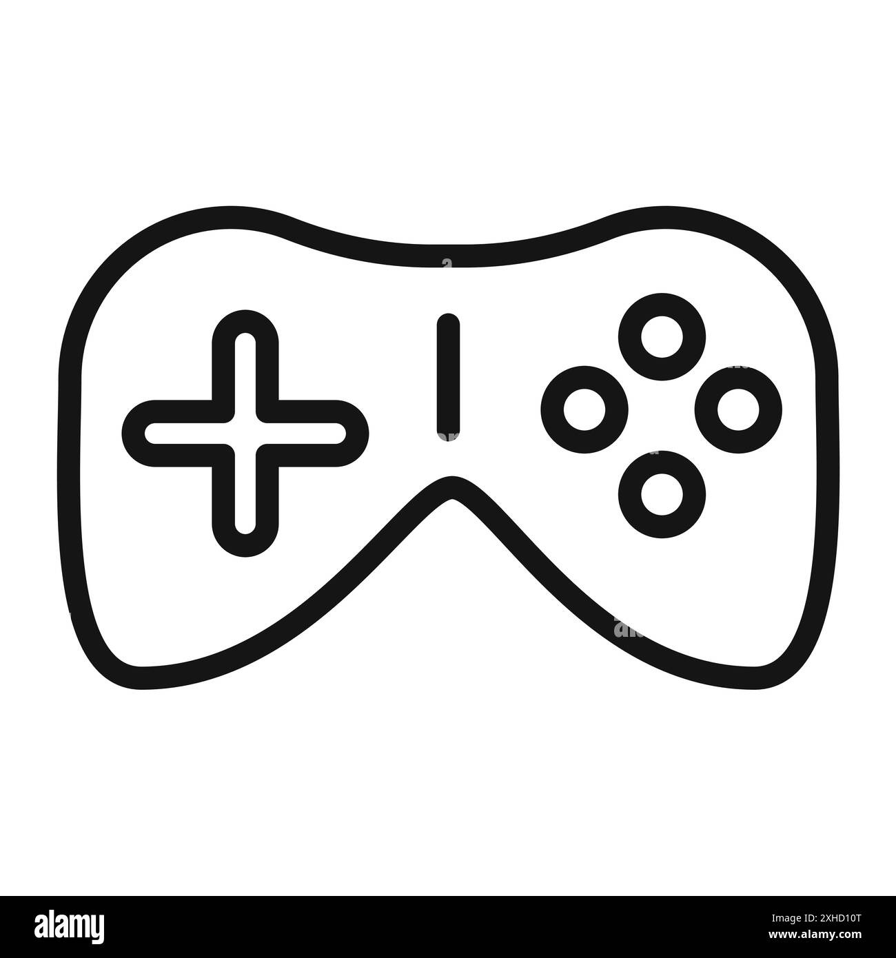 Gamepad icon Vector symbol or sign set collection in black and white ...