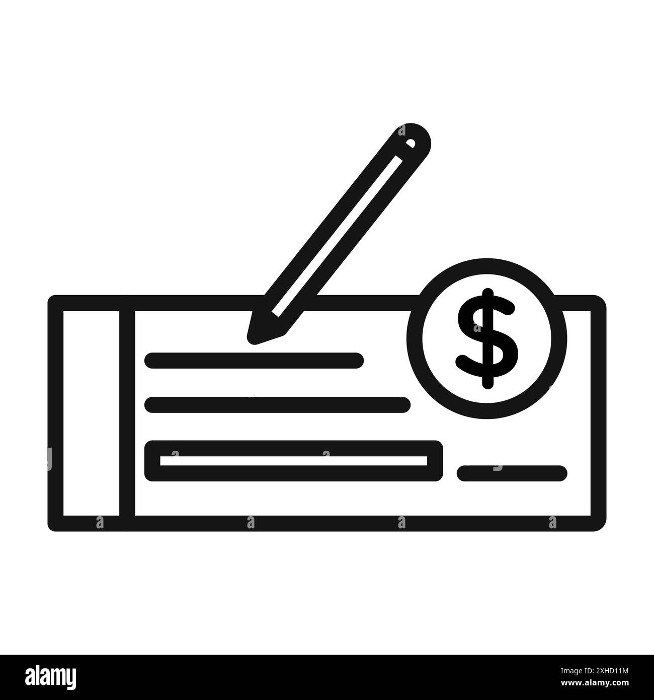 Money check icon Vector symbol or sign set collection in black and ...