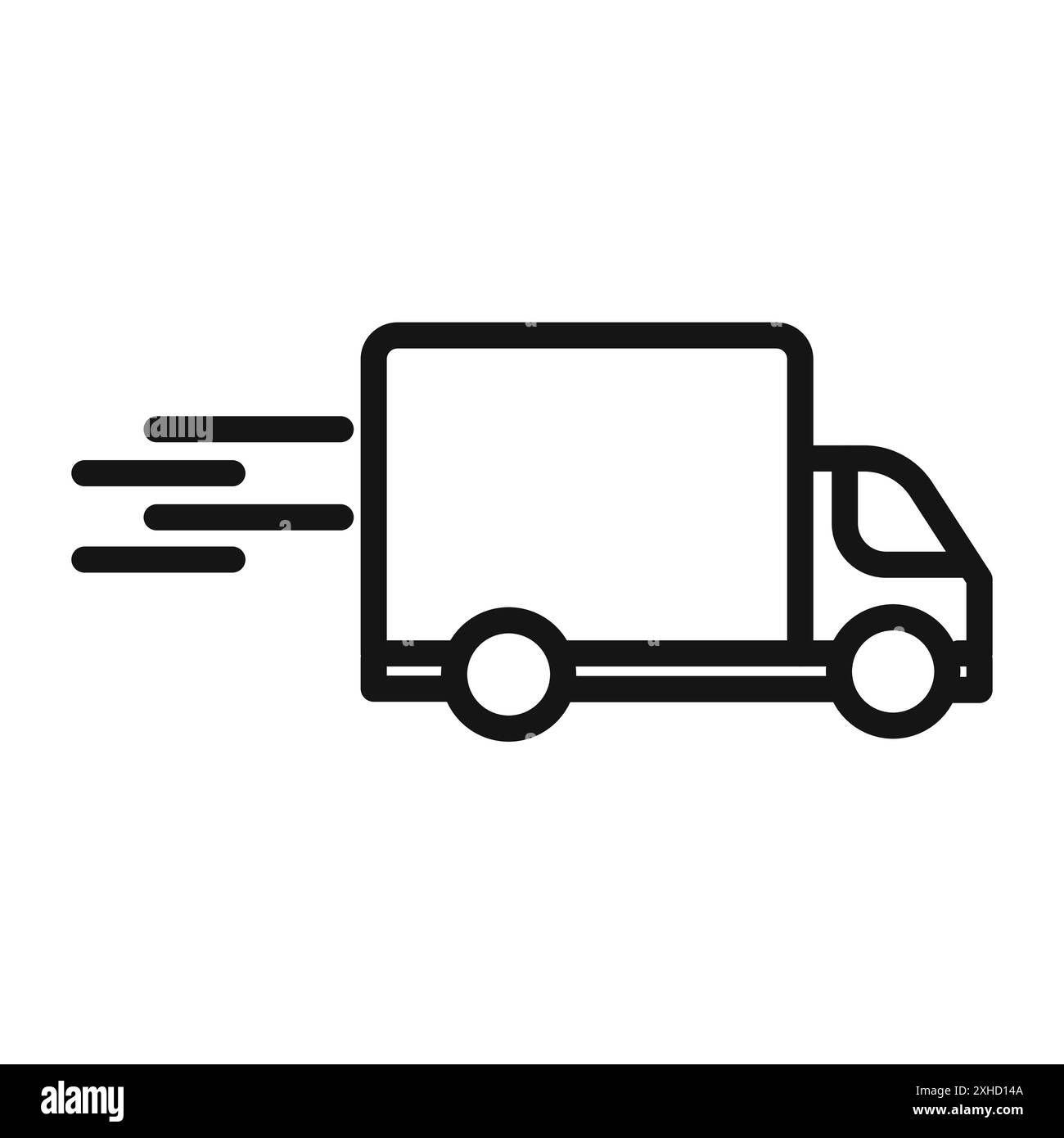 Moving truck icon Vector symbol or sign set collection in black and ...