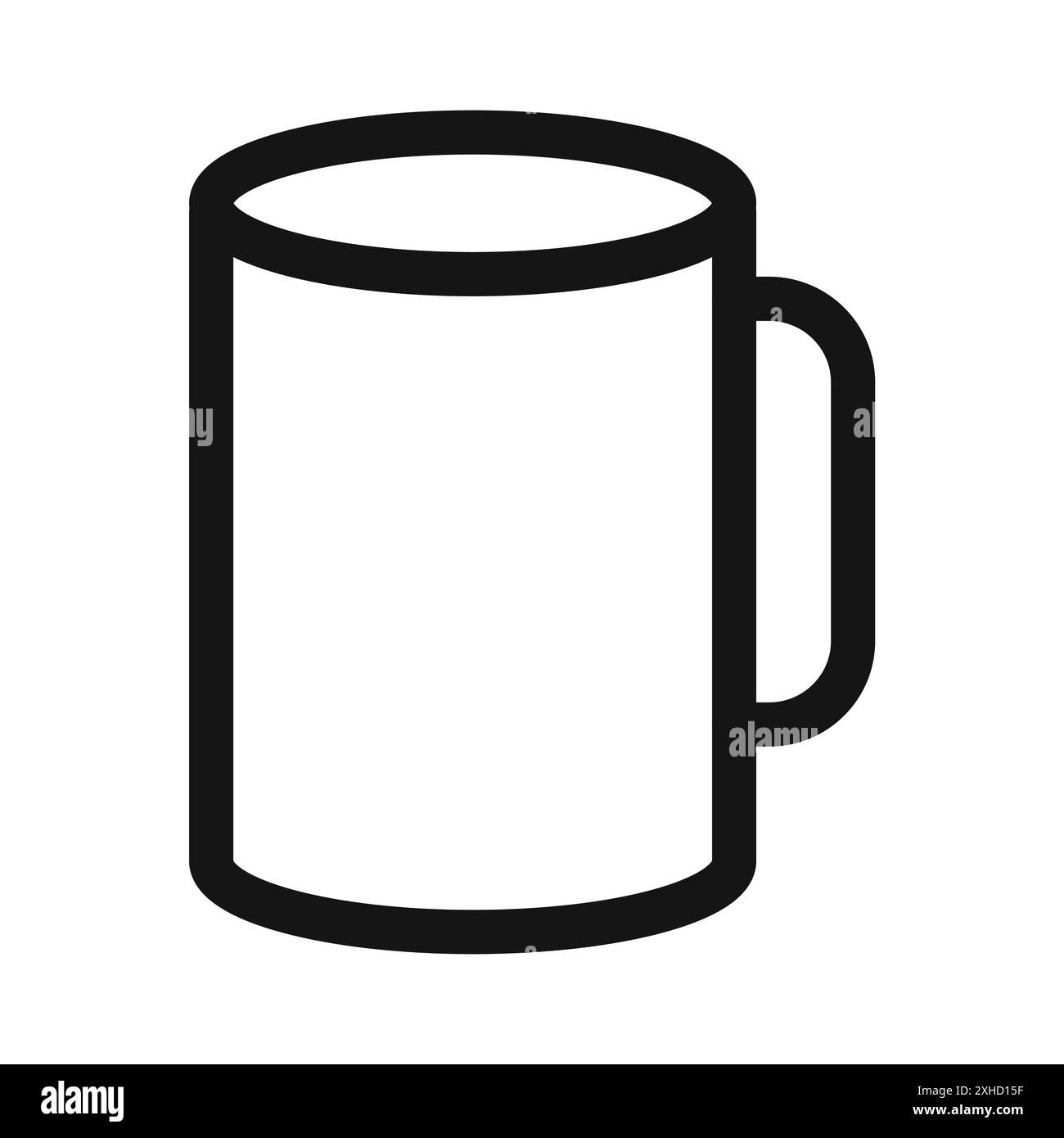 Mug icon Vector symbol or sign set collection in black and white ...