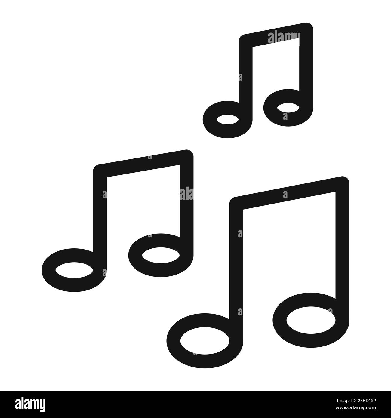 Treble clef icon outline Cut Out Stock Images & Pictures - Alamy
