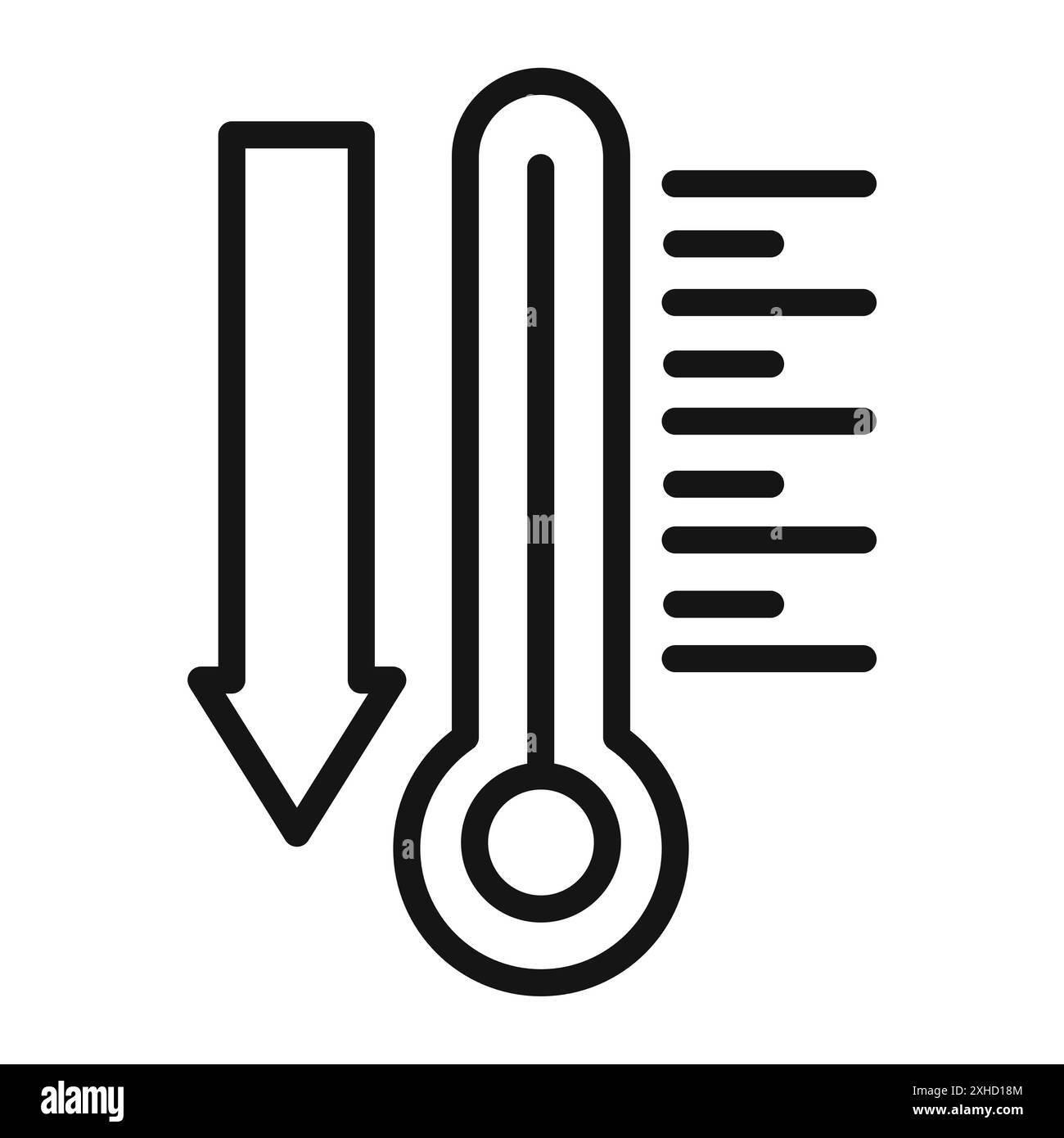 Low Temperature icon Vector symbol or sign set collection in black and ...