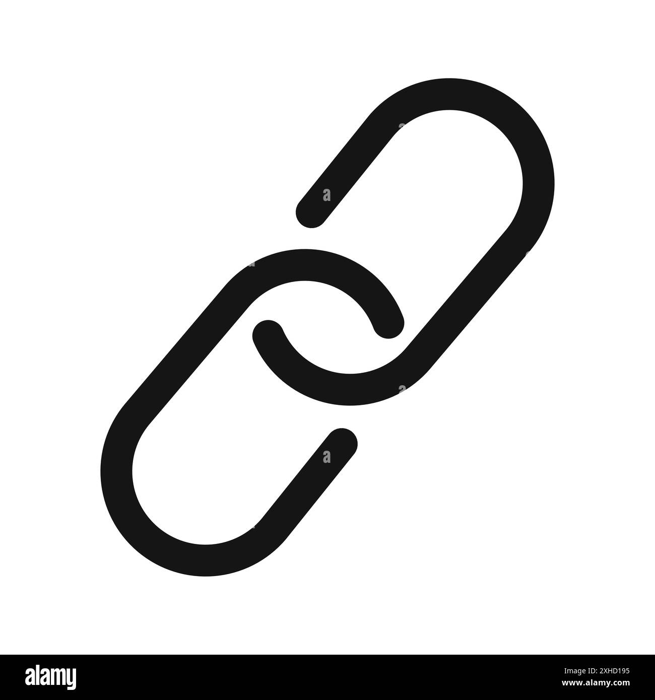 Link icon Vector symbol or sign set collection in black and white ...