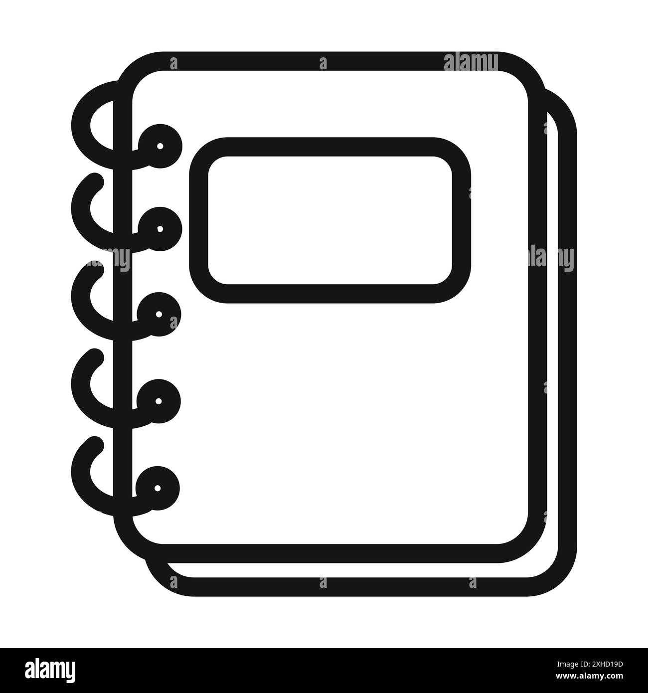 Notebook icon Vector symbol or sign set collection in black and white ...