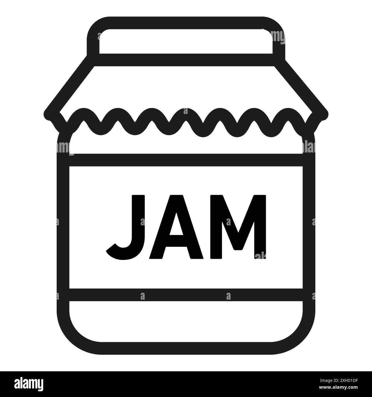 Jam icon Vector symbol or sign set collection in black and white ...