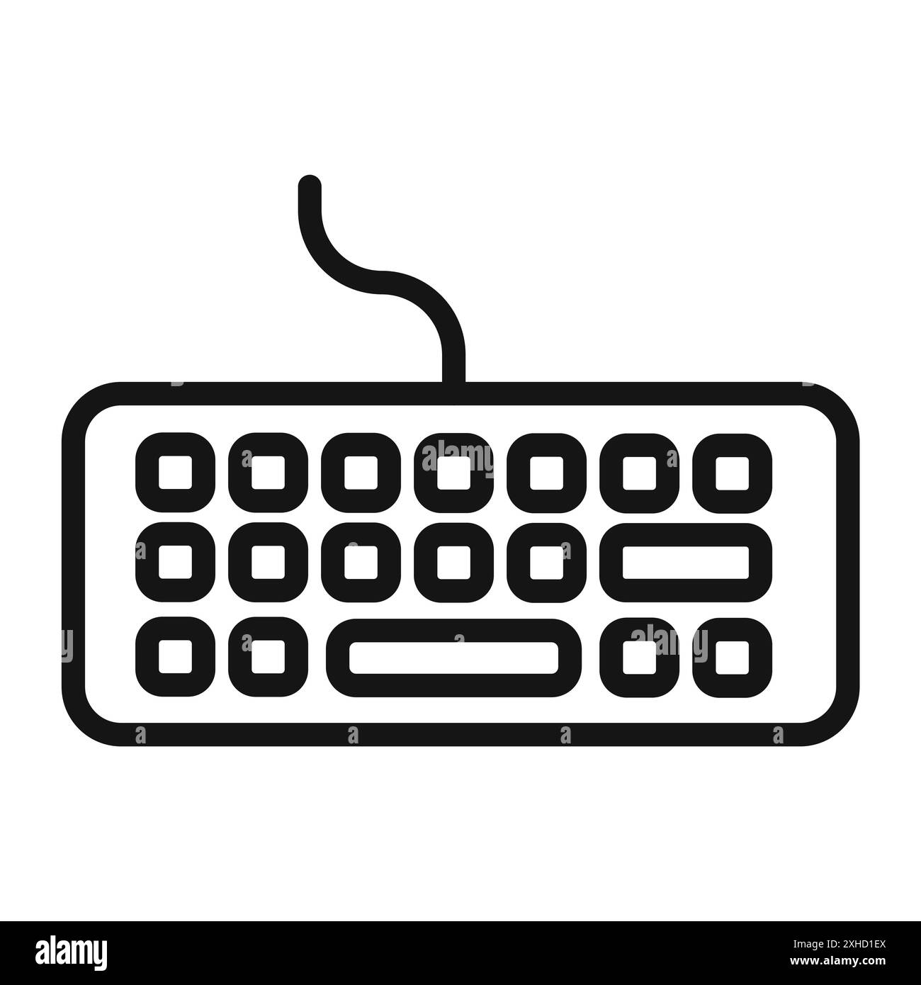 Keyboard Icon Vector Symbol Or Sign Set Collection In Black And White Outline Stock Vector Image