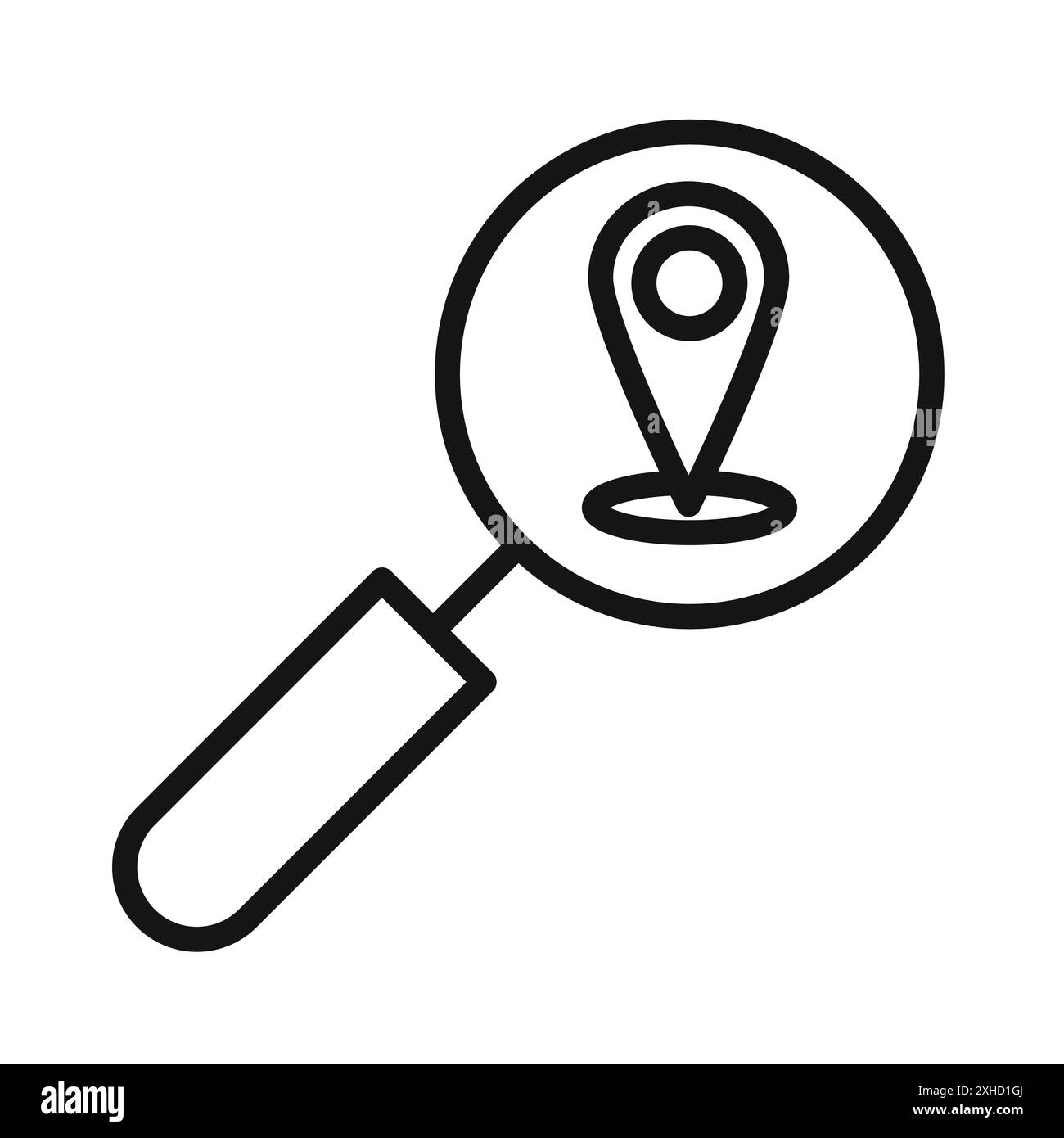 Search Location icon Vector symbol or sign set collection in black and ...