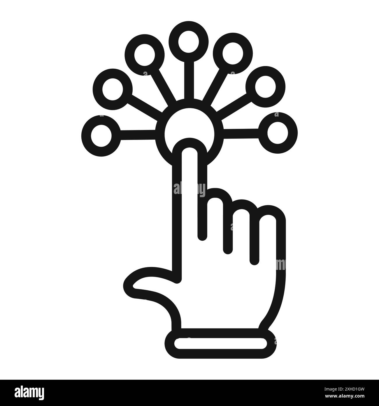 Interactive icon Vector symbol or sign set collection in black and ...