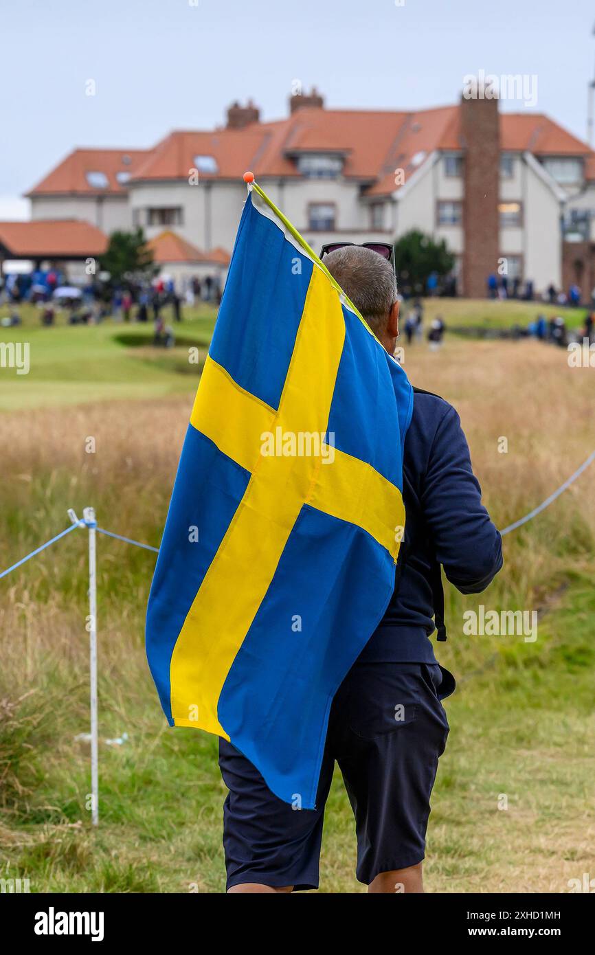 A Swedish fan on the course during day three of the Genesis Scottish ...