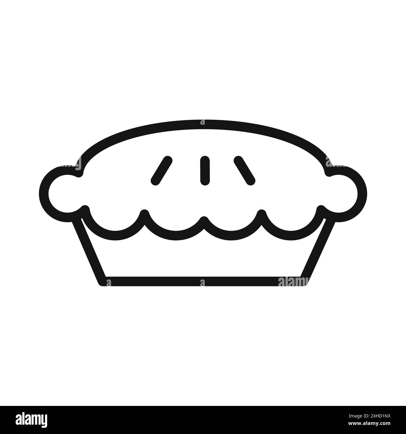 Pie icon Vector symbol or sign set collection in black and white ...