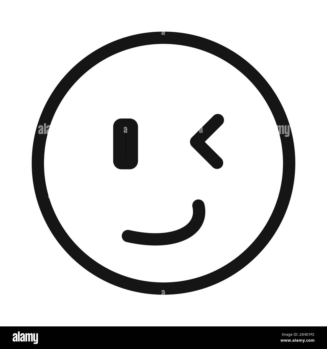Emoticon winking sad comic Black and White Stock Photos & Images - Alamy