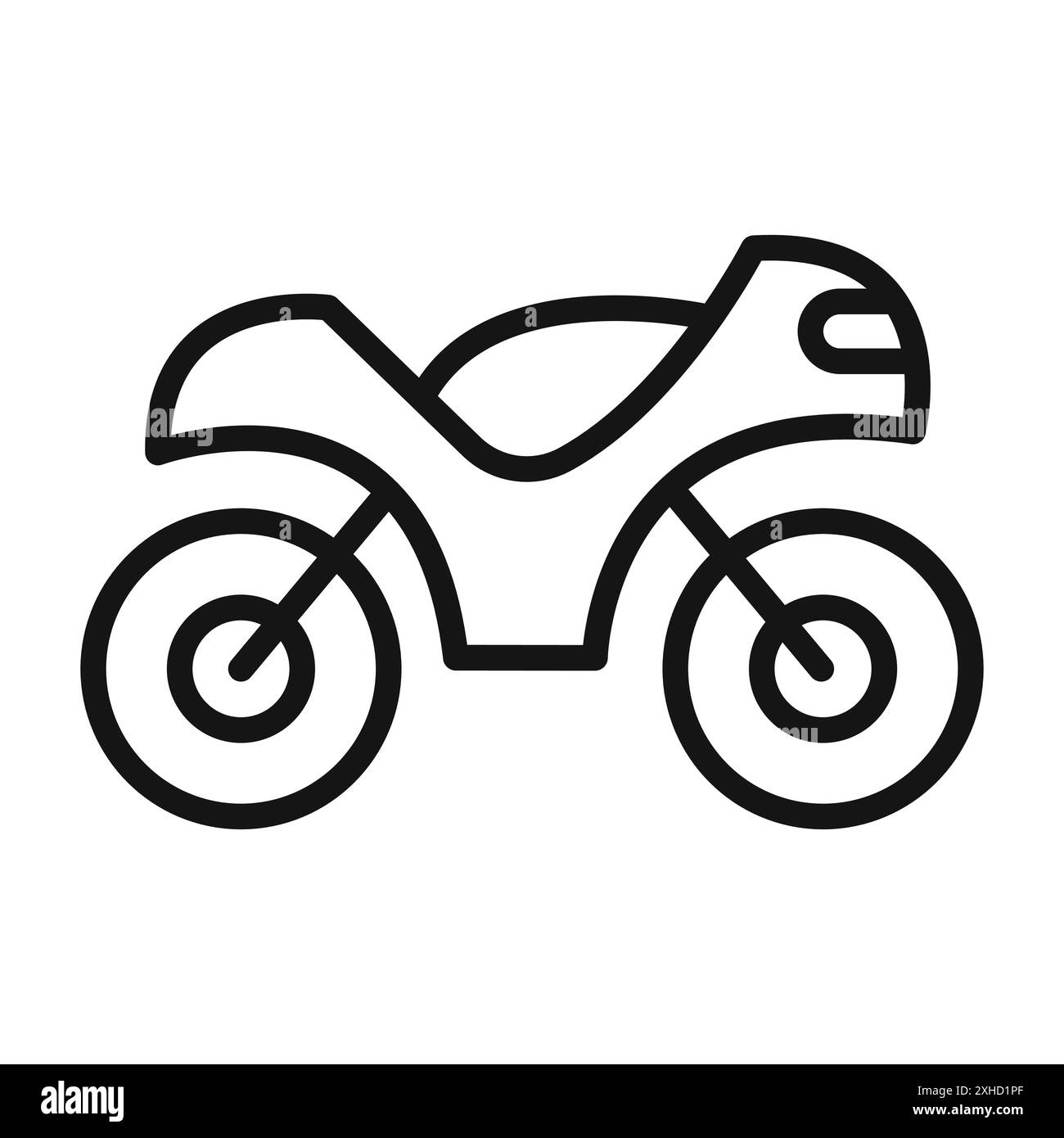 Motorcycle icon Vector symbol or sign set collection in black and white ...