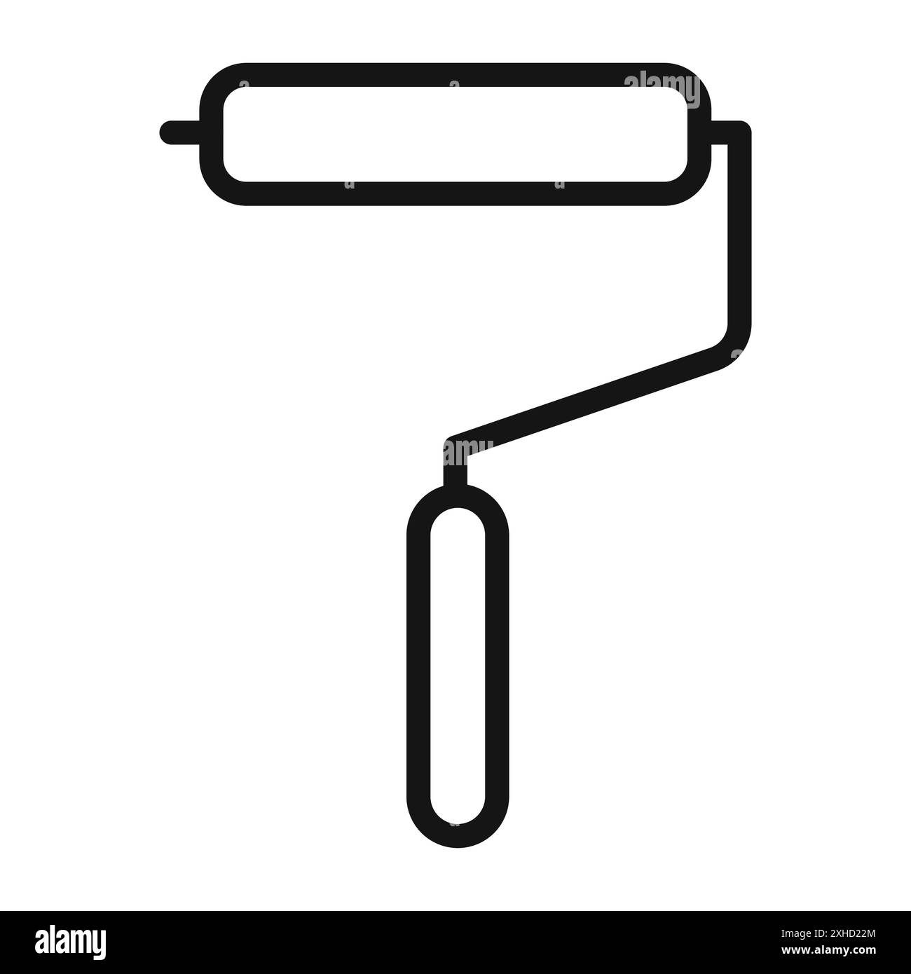 Paint roller icon Vector symbol or sign set collection in black and ...