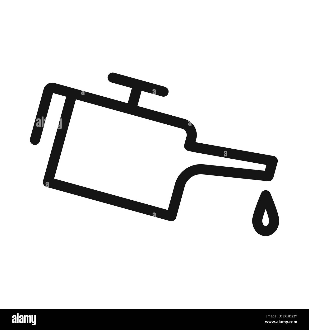 Oil can icon Vector symbol or sign set collection in black and white ...