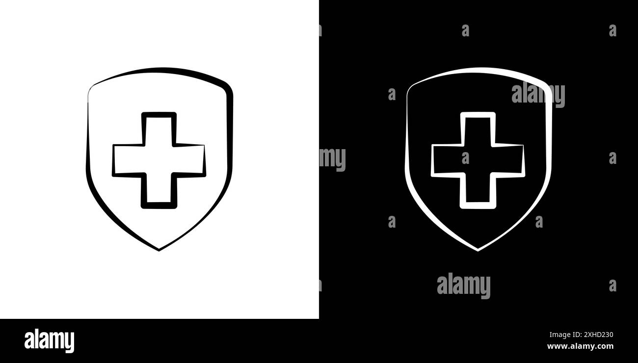 Medical shield icon symbol graphic illustration design Stock Vector ...