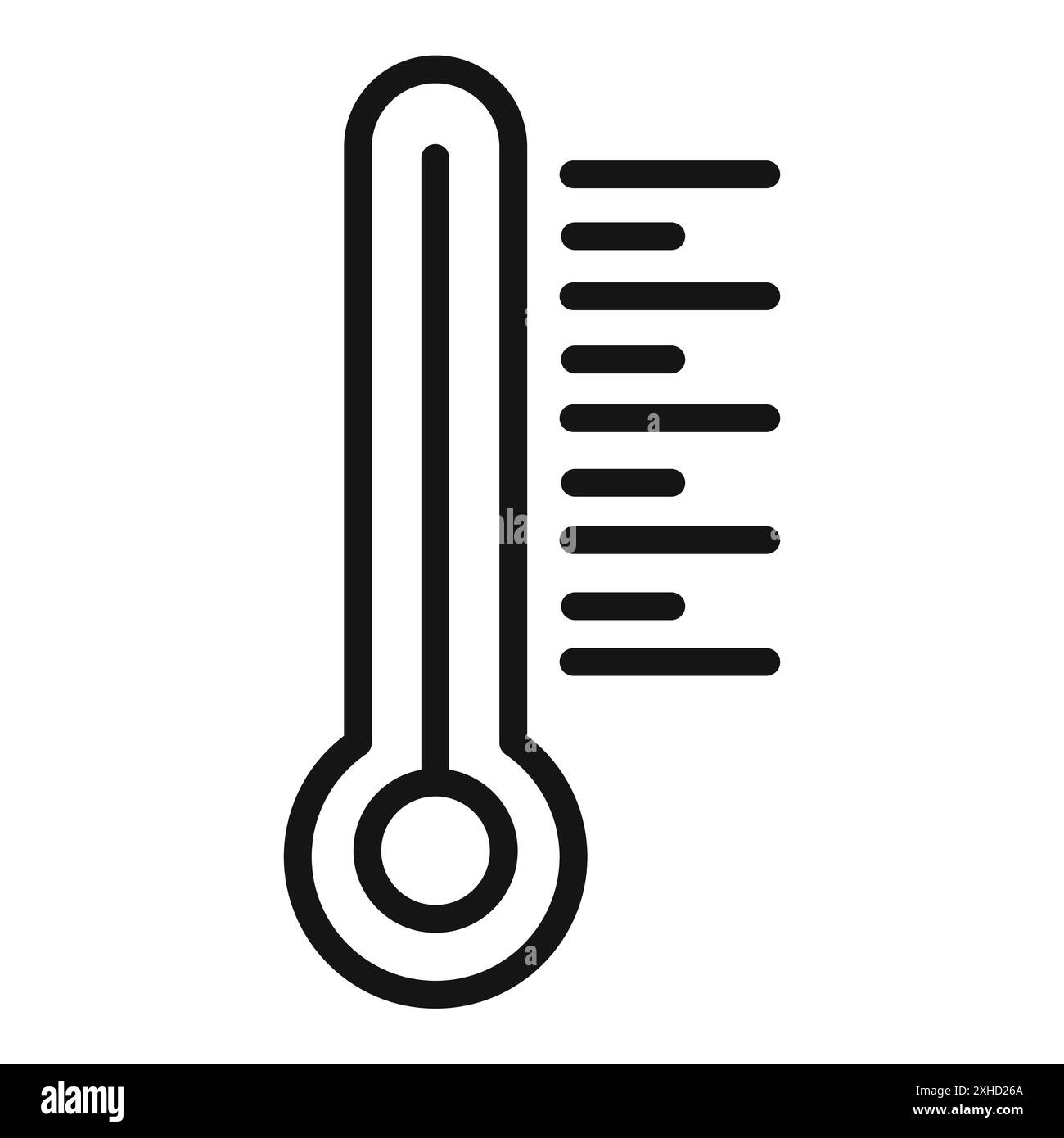 Temperature icon Vector symbol or sign set collection in black and ...