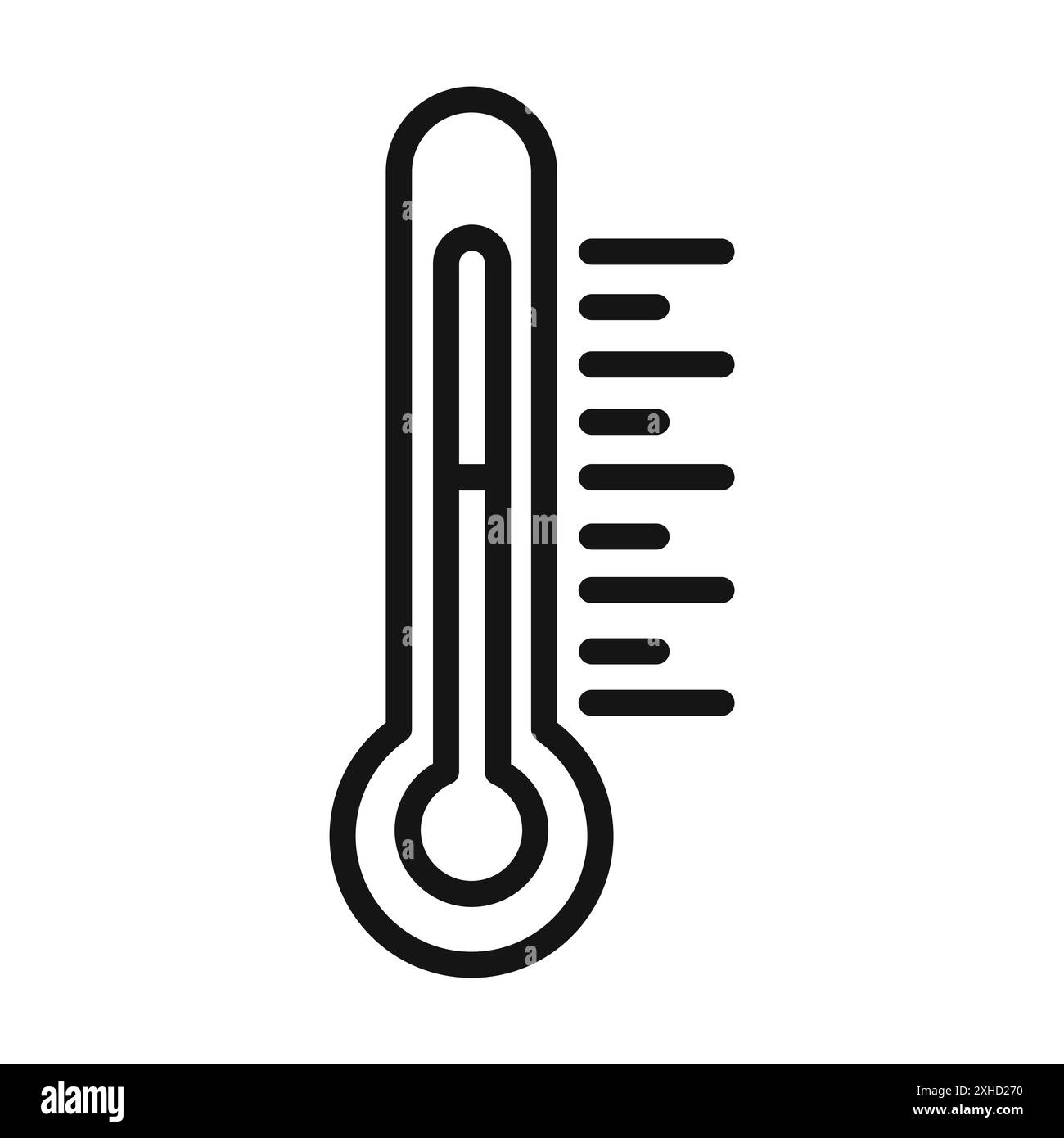 Thermometer half icon Vector symbol or sign set collection in black and ...