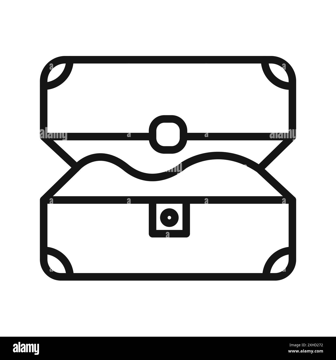 Treasure chest icon Vector symbol or sign set collection in black and ...