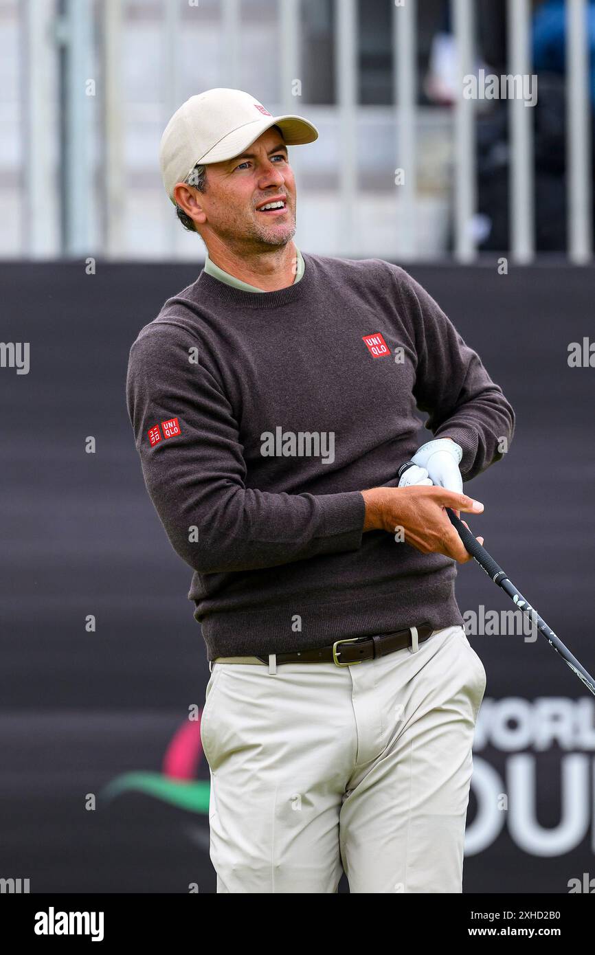 Adam Scott on the 1st hole during day three of the Genesis Scottish ...