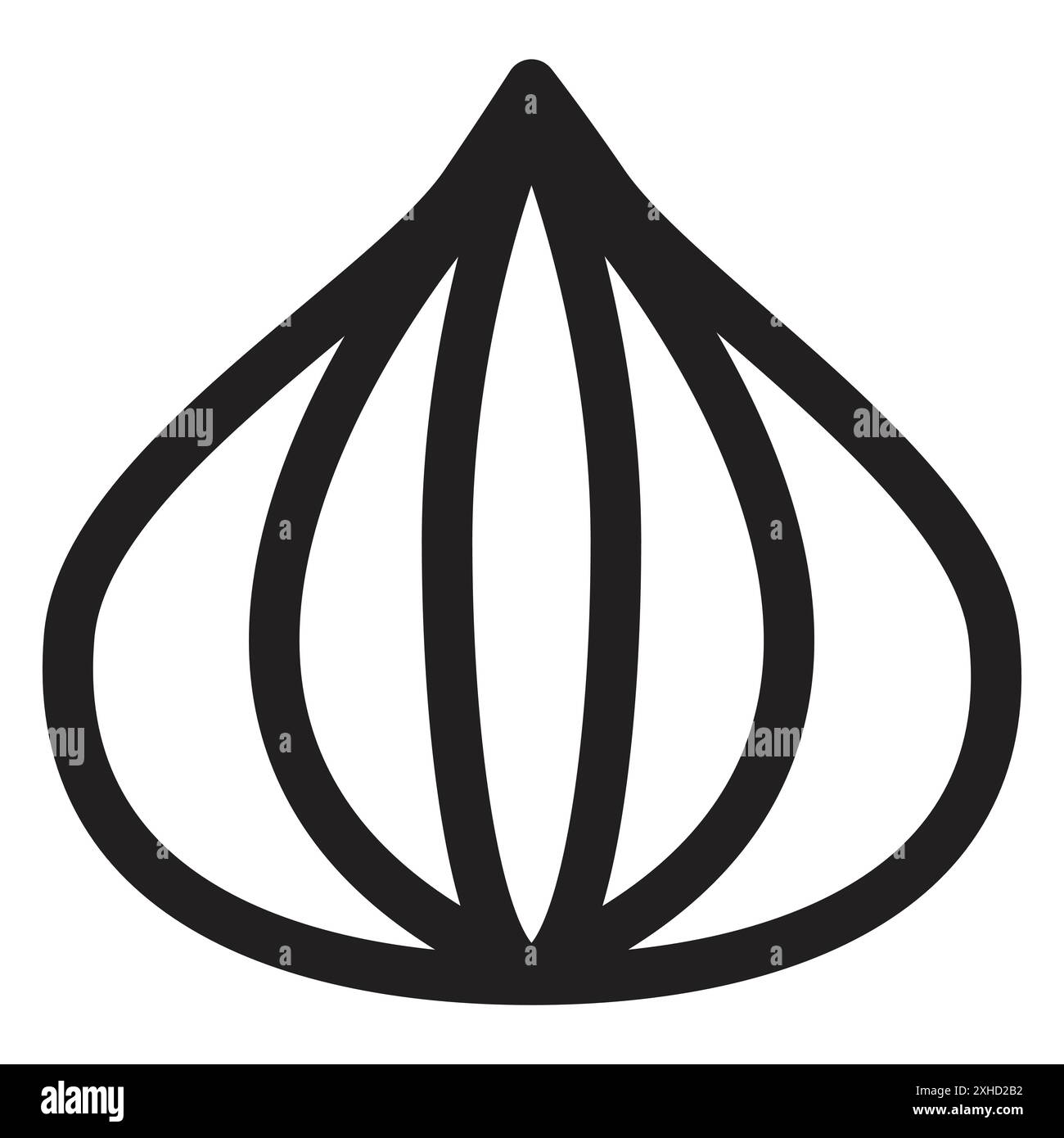 Onion icon Vector symbol or sign set collection in black and white ...