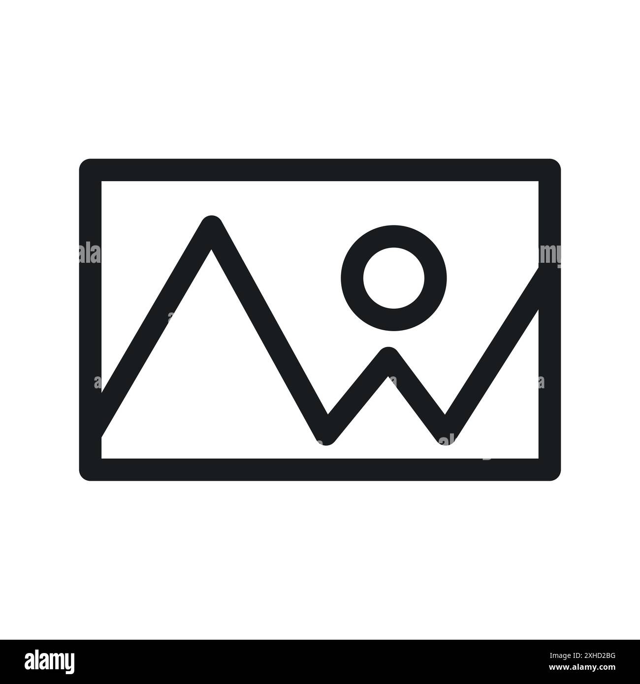 Picture icon logo sign vector outline in black and white color Stock ...